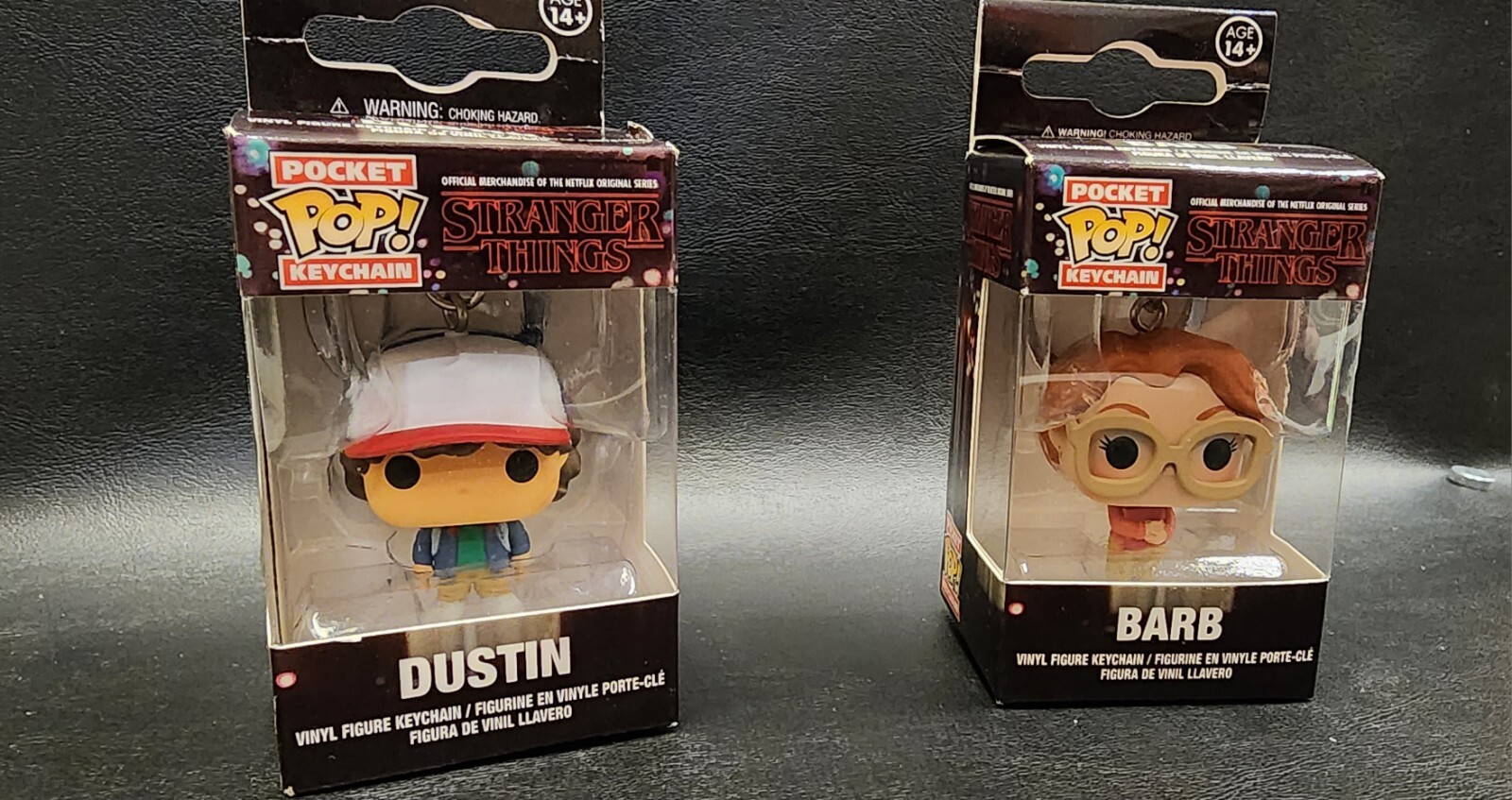 Stranger Things Barb & Dustin Funko Pocket Pop Bobblehead Keychain-2pcs ...