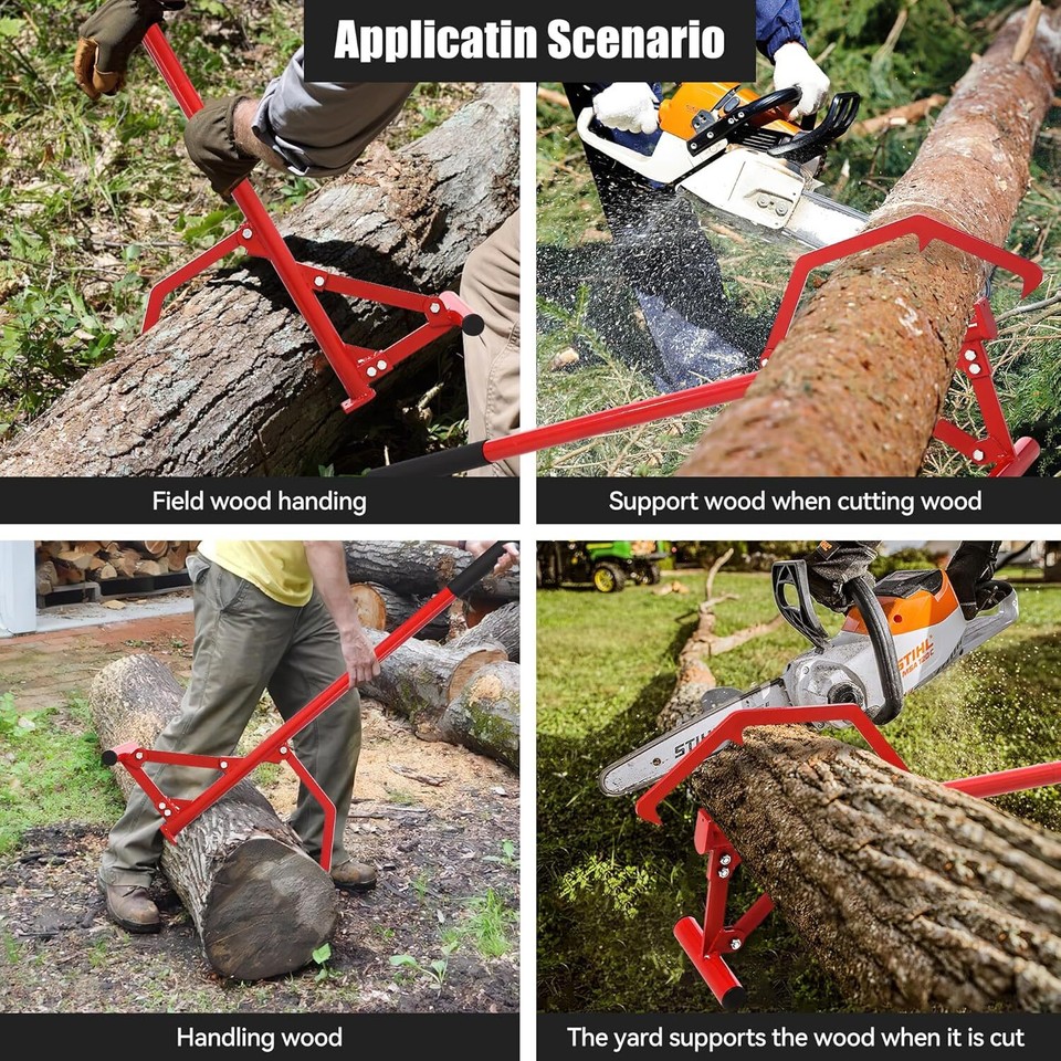 51" Steel Timberjack TimberJack Tool Log Lifter Roller Log Cant Hook ...