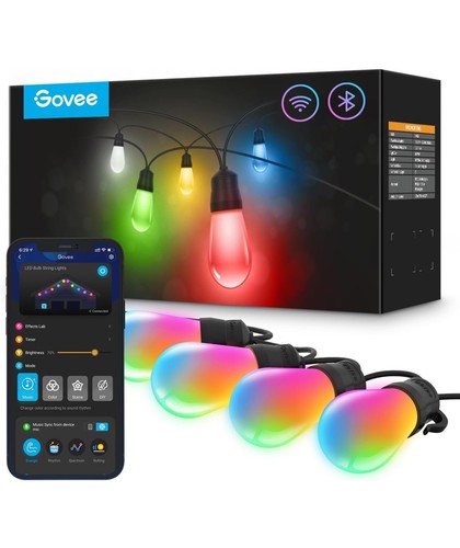 Govee Lynx Dream Multi-Color LED Bulb Outdoor String Lights 30 Bulbs ...