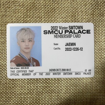 NCT JAEMIN [2022 Winter SMTOWN SMCU PALACE] Official Membership Card PC ...