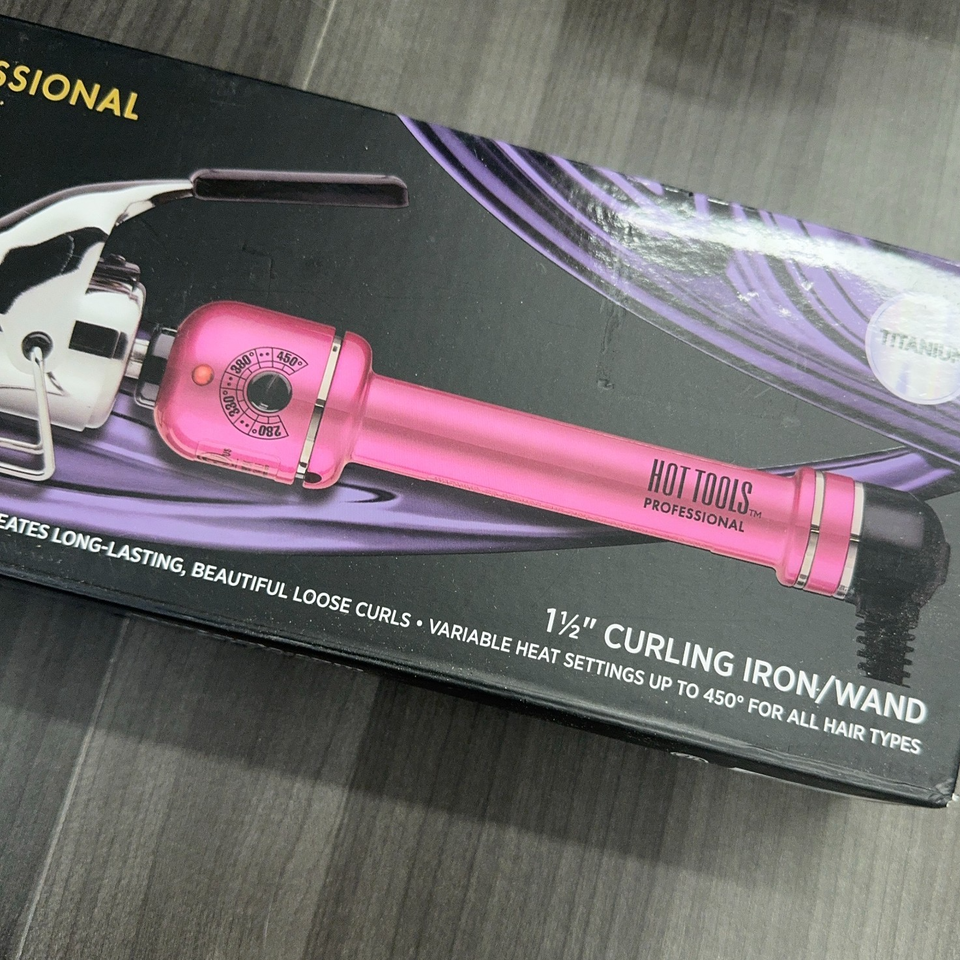 Hot Tools Pink Titanium 1 1/2 Inch Salon Curling Iron Model No. HPK46 ...