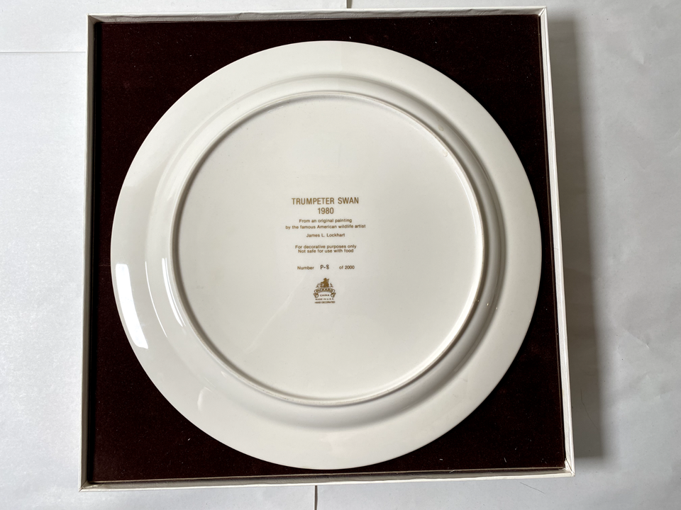 "Trumpeter Swan" Pickard China Collector Plate James L. Lockhart 1980 p ...