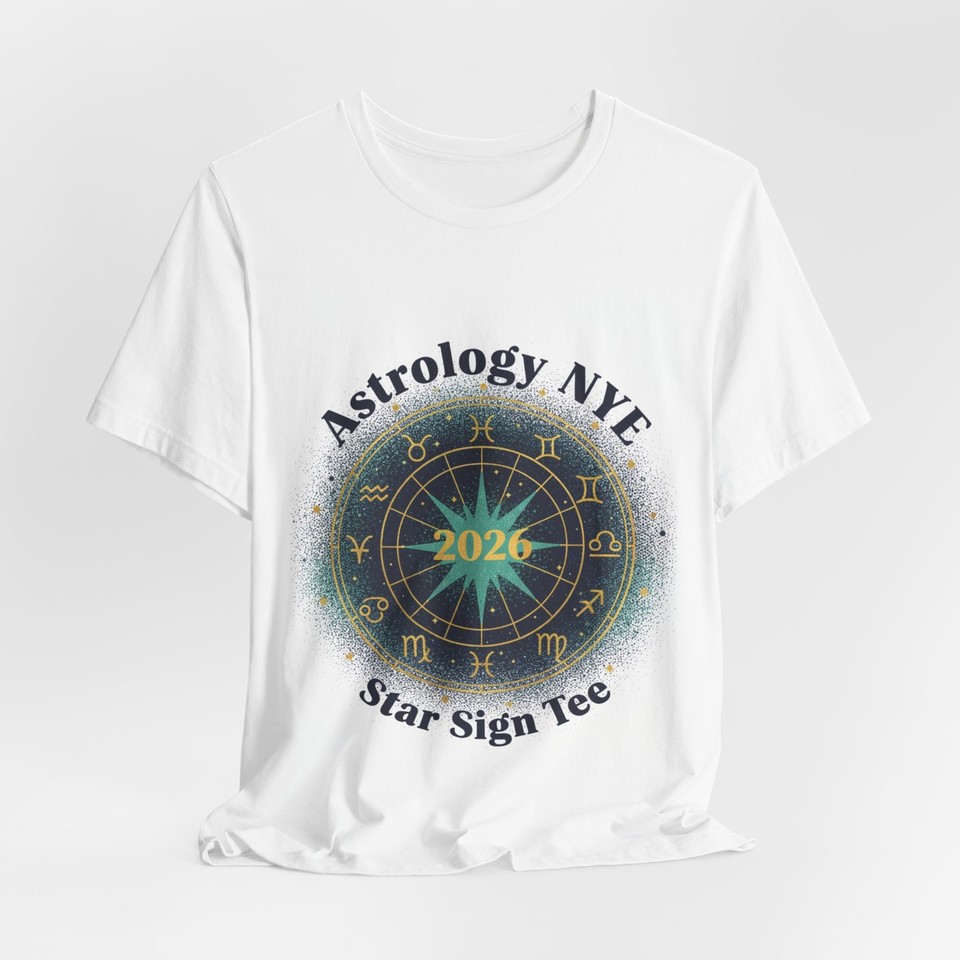 Astrology NYE 2026 Star Sign T-Shirt — Zodiac Party Tee | eBay