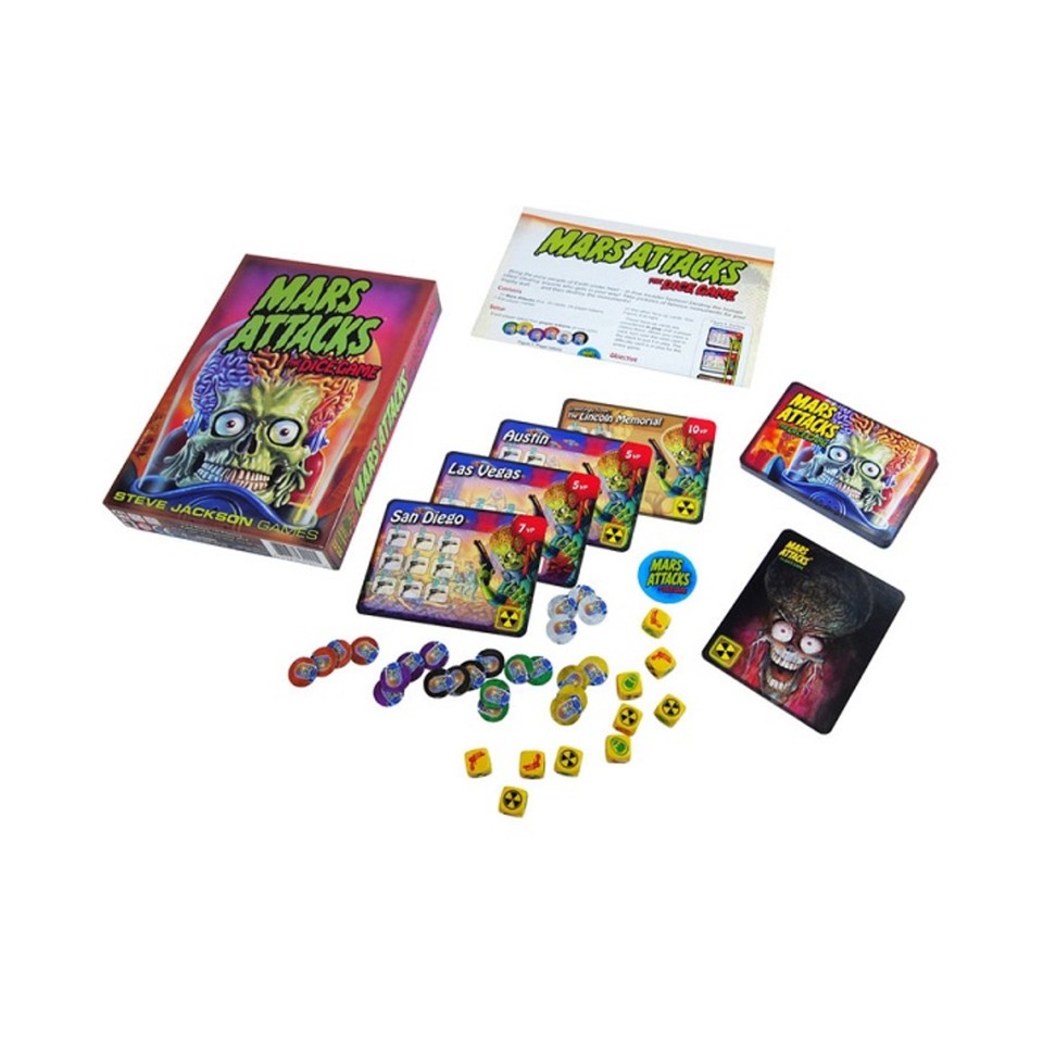 SJG Boardgame Mars Attacks - The Dice Game Box Fair/EX 837654322215| eBay
