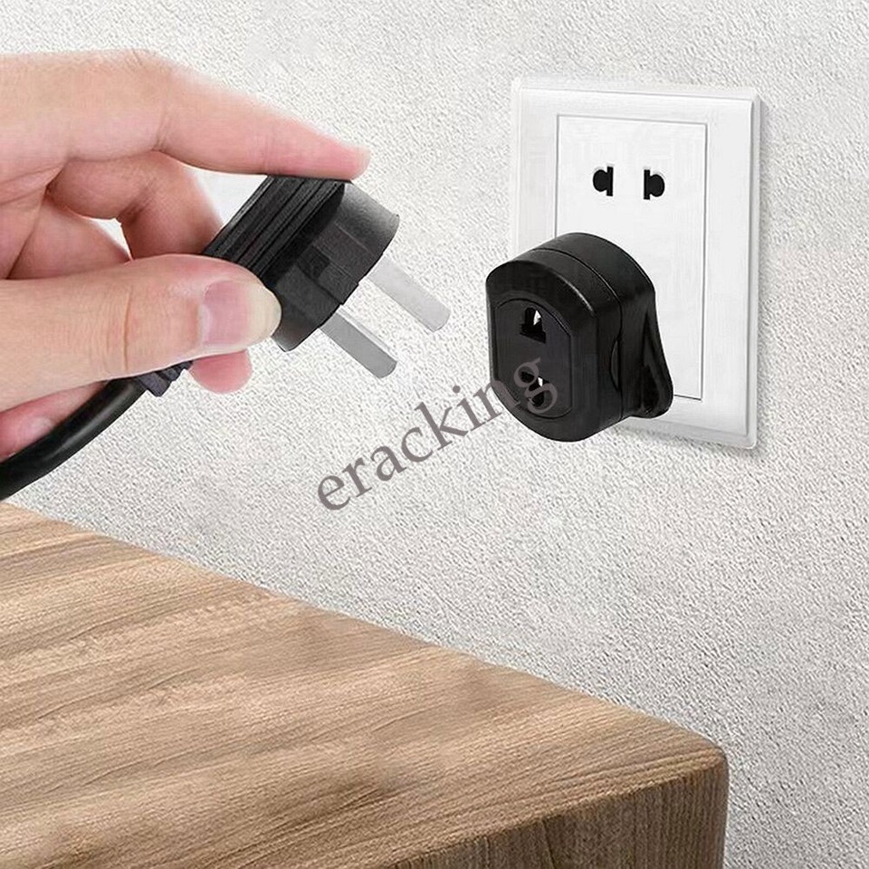 UK 2-Pin To 3-Pin Euro EU Shaver Adapter Plug Socket Converter European ...
