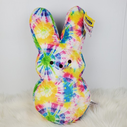 Peeps Large 17" Bunny Rabbit Rainbow Sunburst Starburst Tie Dye Easter ...