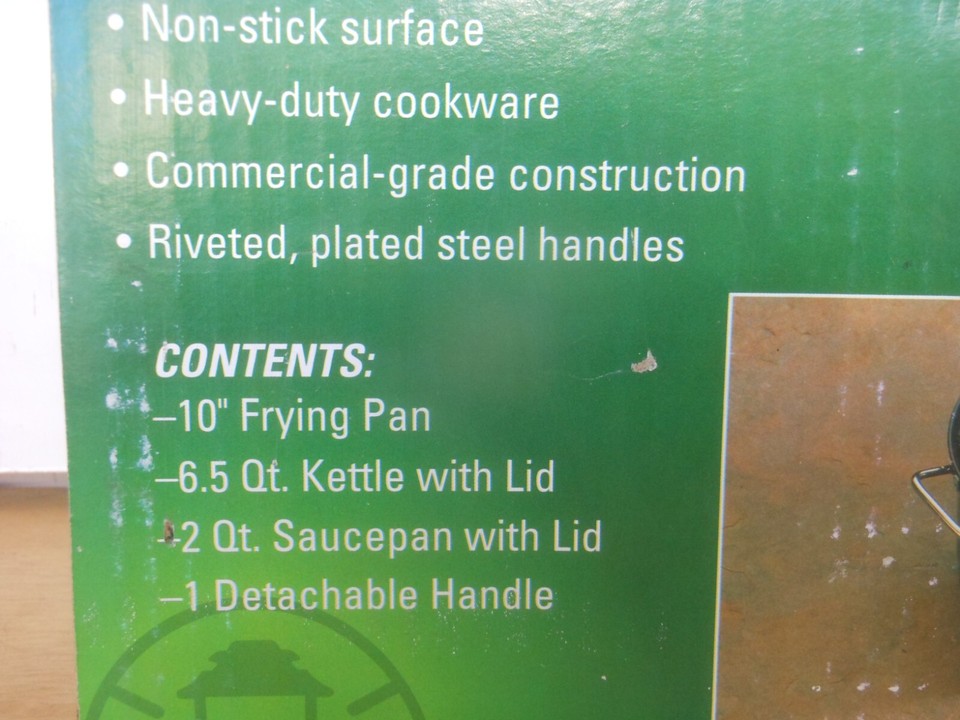 New COLEMAN 6 pc Commercial Grade Non Stick Heavy Duty Camping Cook Set ...