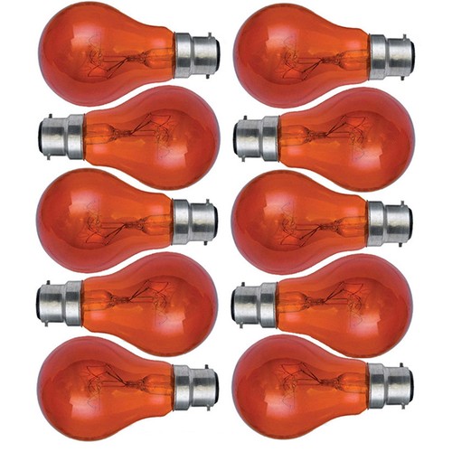10x 40W & 60W Red Fireglow GLS Light Bulbs Bayonet BC B22 for Flame ...