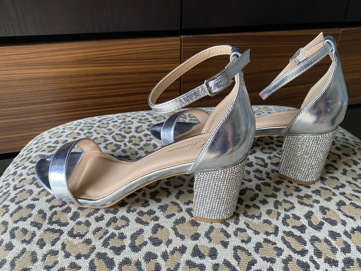 Strappy Silver High Heels For Prom