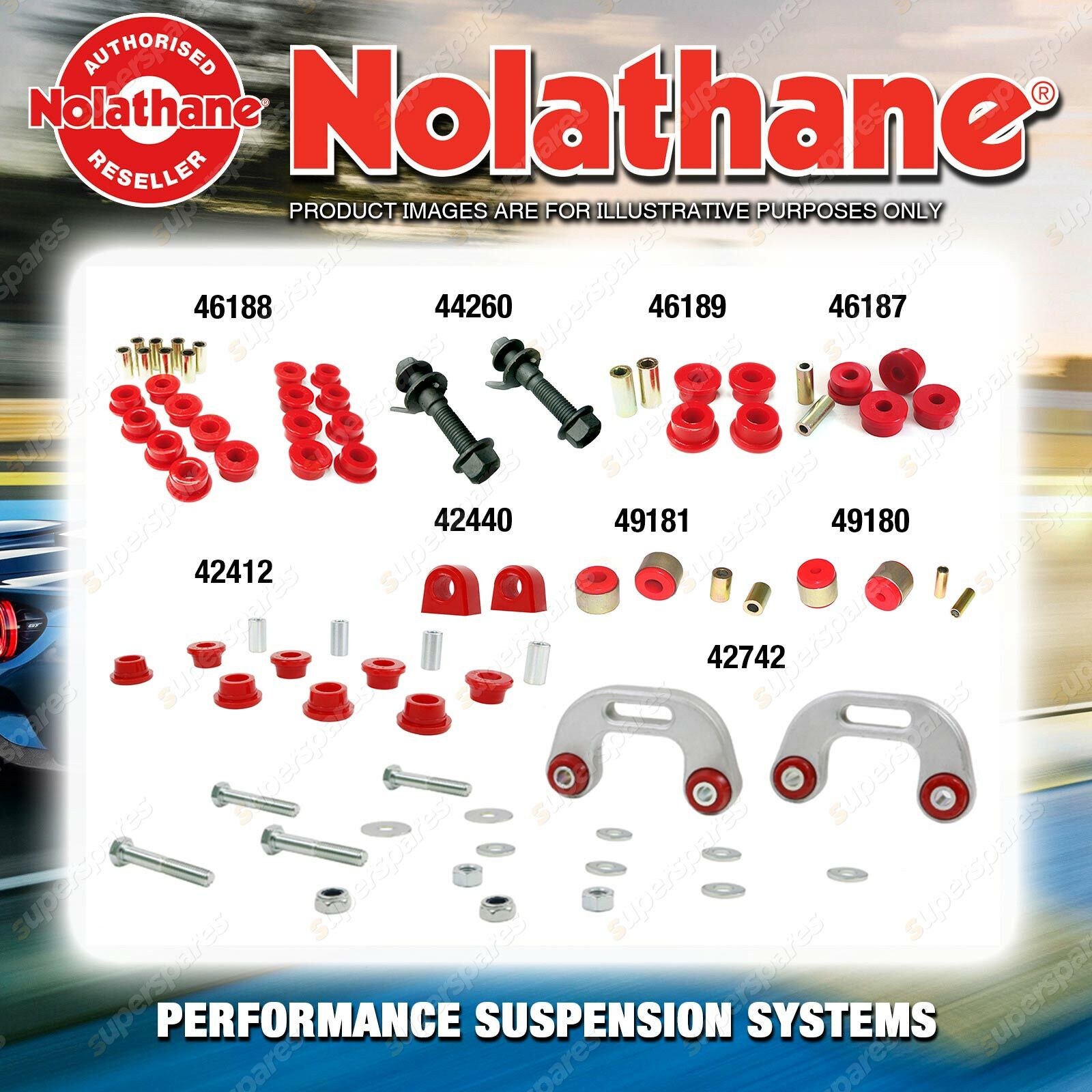Rear Nolathane Suspension Bush Kit for SUBARU IMPREZA WRX GC SEDAN GF ...