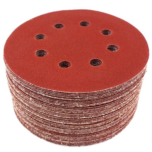 50 x 125MMM ORBIT SANDING SAND PAPER DISCS 40,60,80,100,120G GRIT ...