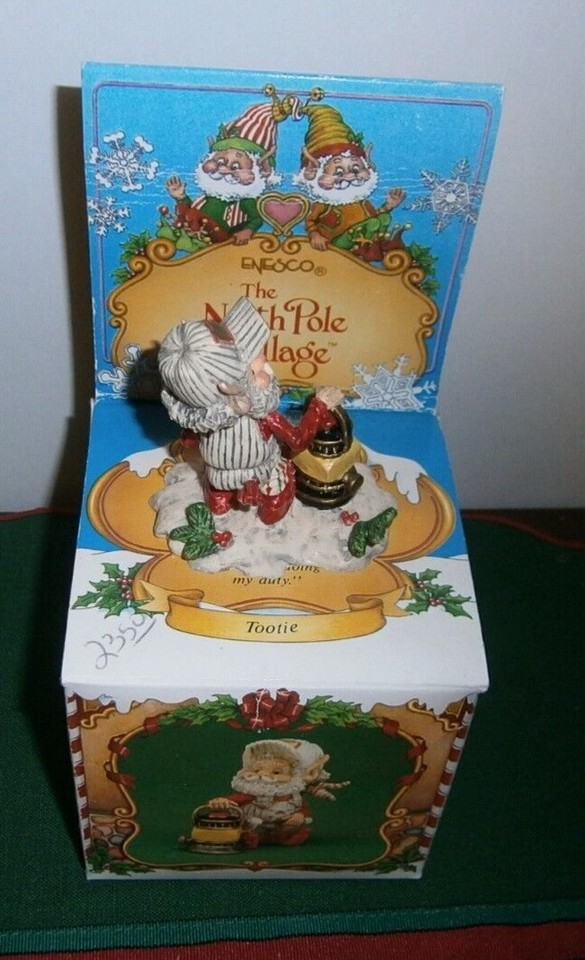 Enesco North Pole Village Elf - Train Station - Tootie | eBay