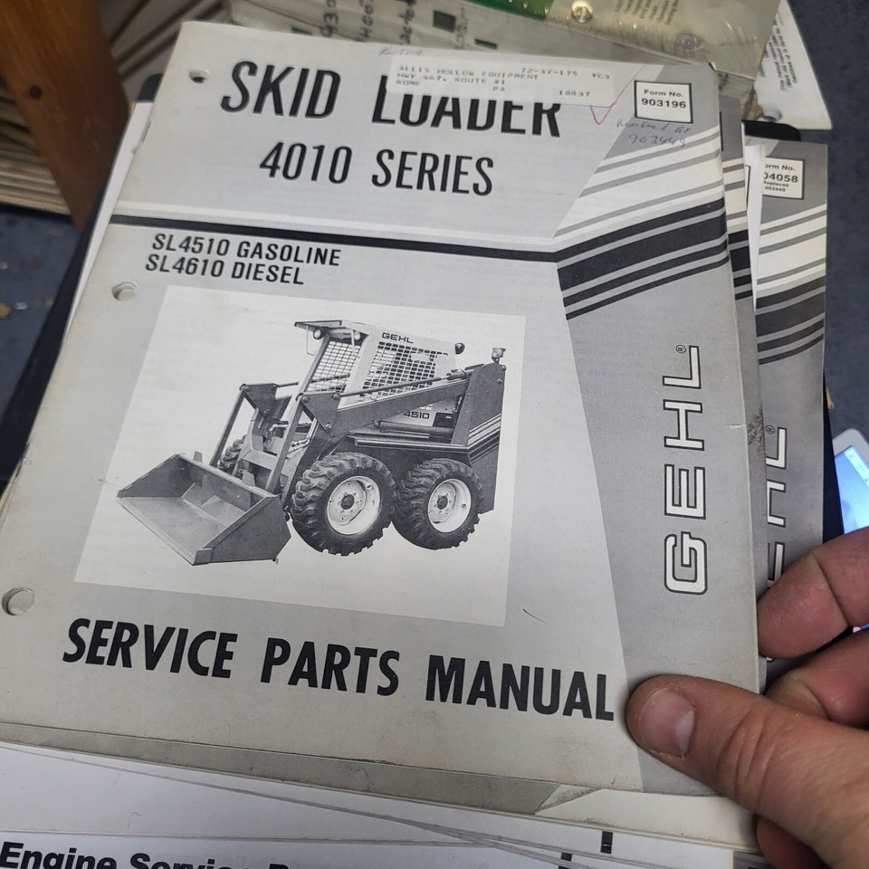GEHL SL4510 SL4610 SKID STEER Loader Parts Catalog List Spare Manual ...