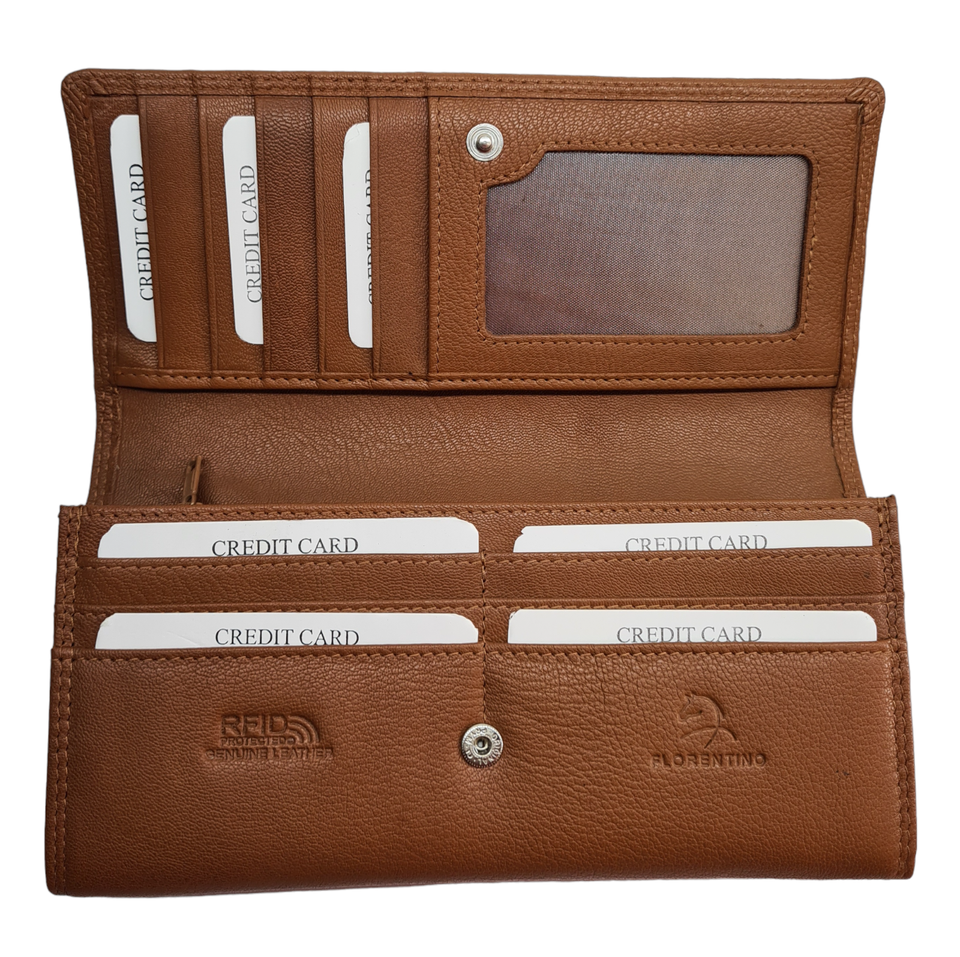 Womens Large RFID Protected High Quality Real Leather Purse Credit Card ...