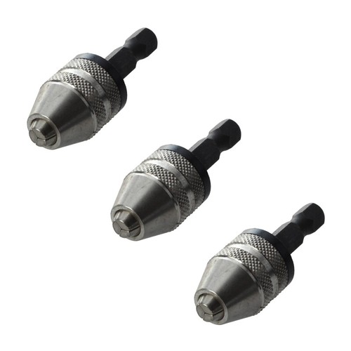 3x silver + black 6 mm quick chuck quick change adapter converter6175 ...