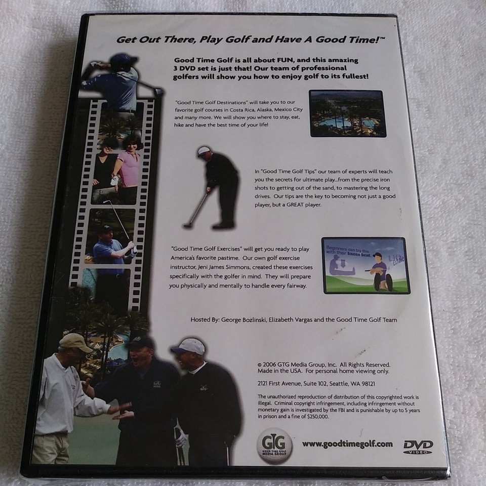 Good Time Golf 3 DVD set exercises Helpful tips drills play fun New ...