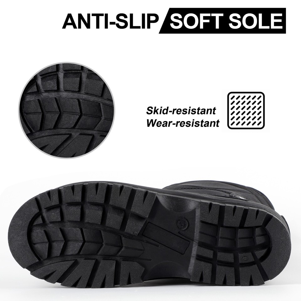 Knixmax Winter Snow Work Boots Men Work Shoes Insulated Waterproof Ski ...