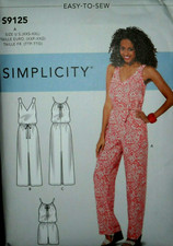 Women Dress Romper Jumpsuit Sewing Pattern 9125 Simplicity Easy XXS to ...
