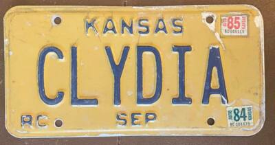 Kansas VANITY License Plate CLAUDIA | eBay