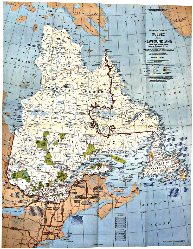 ⫸ 1980-5 May Close-Up QUEBEC & NEWFOUNDLAND Canada National Geographic ...