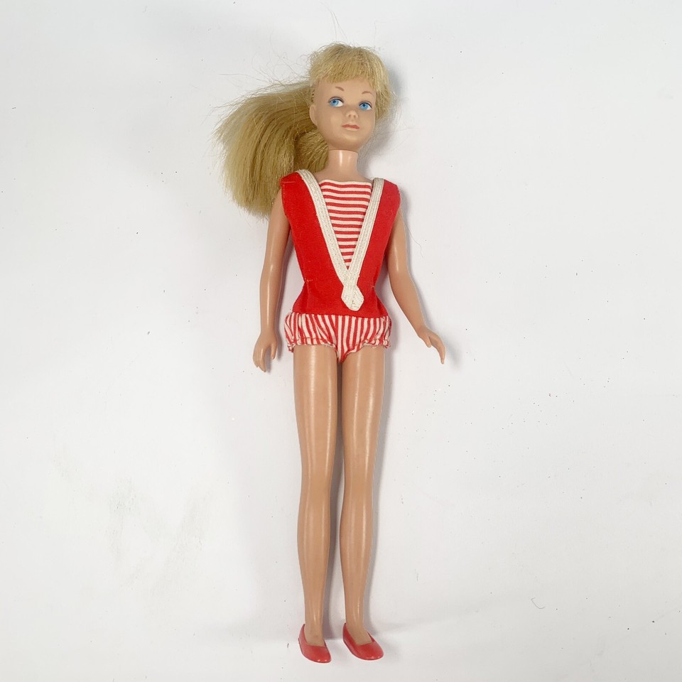 Barbie VINTAGE Straight Leg Scooter Skipper Dolls 1963 Double Case ...