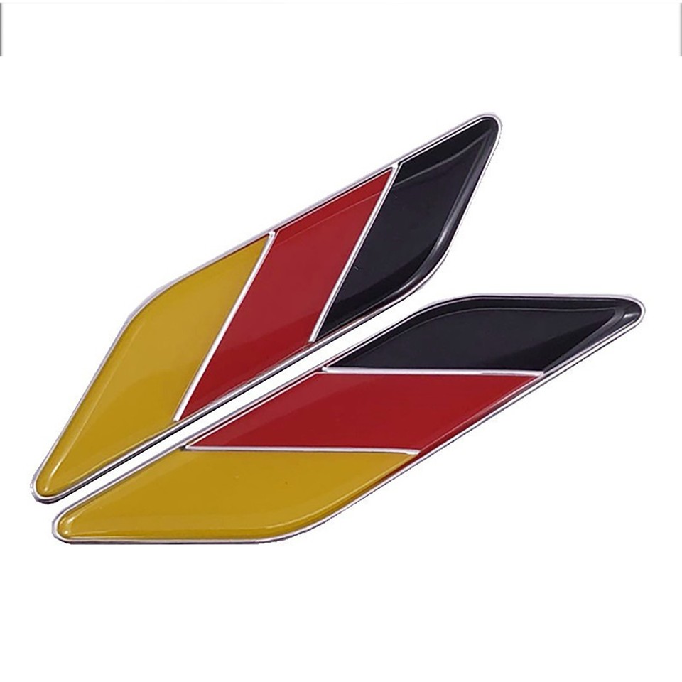 2x Car German Germany Flag Emblem Badge Stripes Sticker Decals Fit for ...
