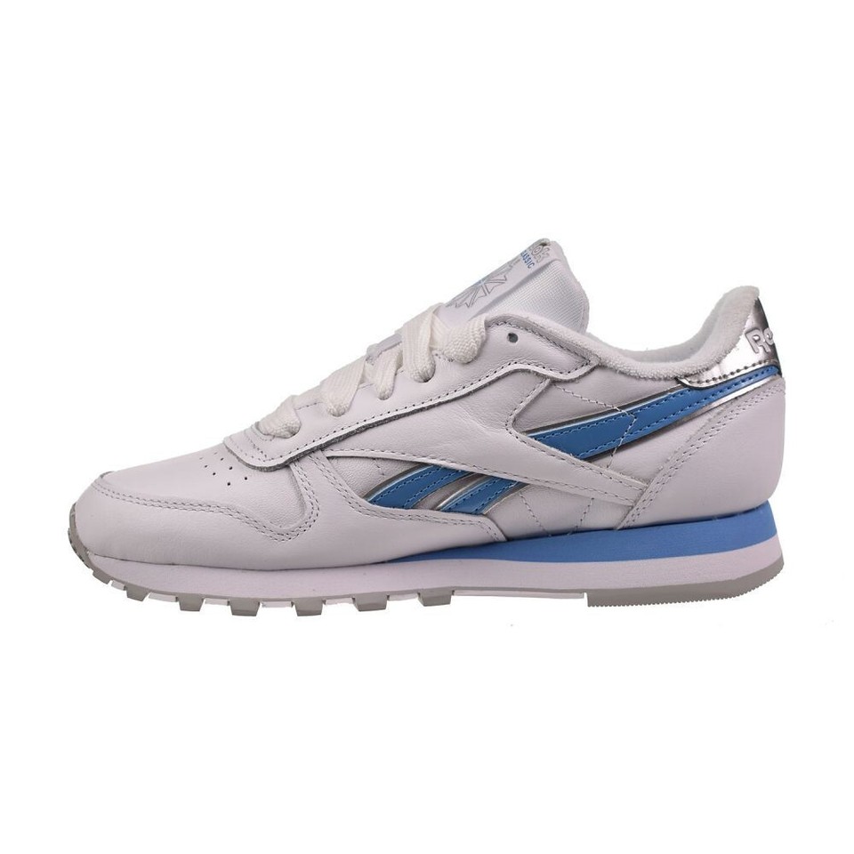 Reebok x Angel Reese Classic Leather Women's Shoes Silver/Blue/White ...