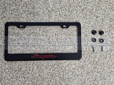 Supra A90 Outline Red Black Stainless Steel License Plate Frame | eBay