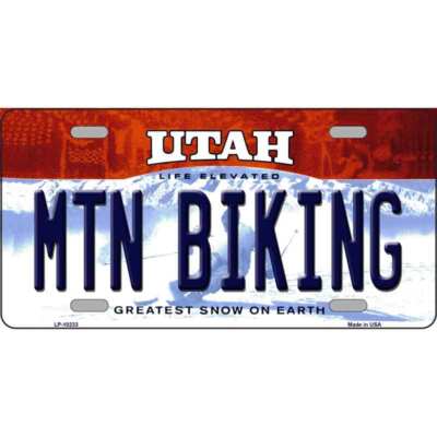 Mtn Biking Utah Novelty Metal License Plate Tag LP-10233 | eBay