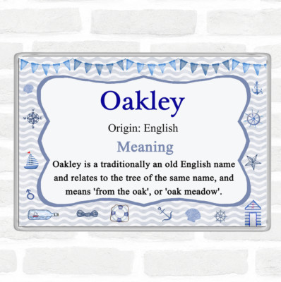 Oakley Name Meaning Jumbo Fridge Magnet Nautical | eBay UK