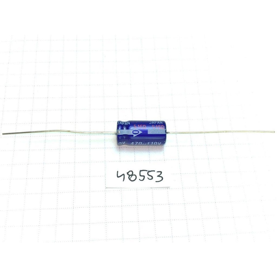 470uF 10V 8x16 Panasonic SU ECE-B Axial Aluminum Electrolytic Capacitor ...
