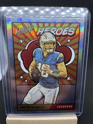 2021 Panini Prestige Football Justin Herbert Heroes #HE-4 Chargers ...