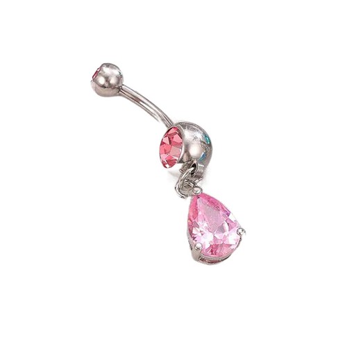 Crystal Zircon Women Belly Button Piercing Simple Water Drop Shape ...