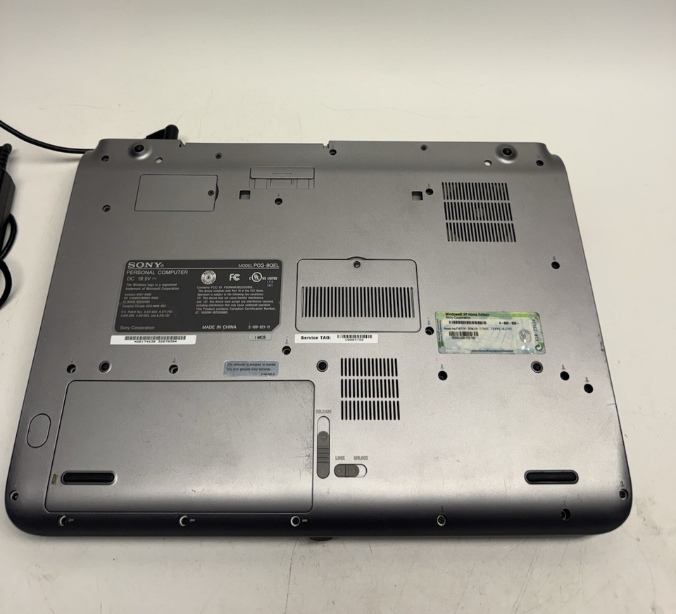 Vintage Sony Vaio PCG-8QEL Pentium Windows 7 DVD 1.25GB RAM 70GB Hard ...