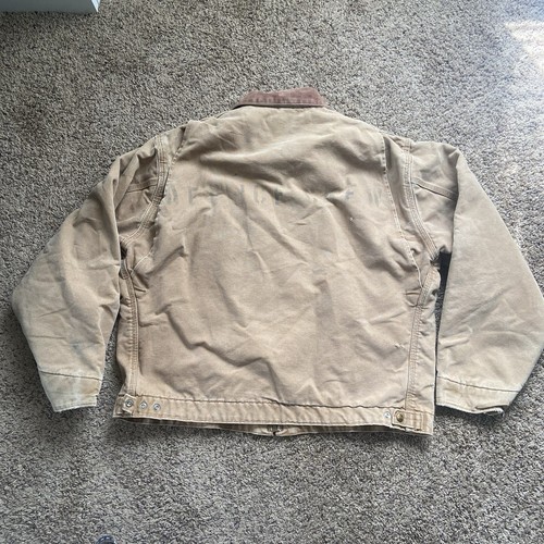 Vintage Carhartt Detroit Jacket J01 BRN Perfectly Faded Distressed Sz ...