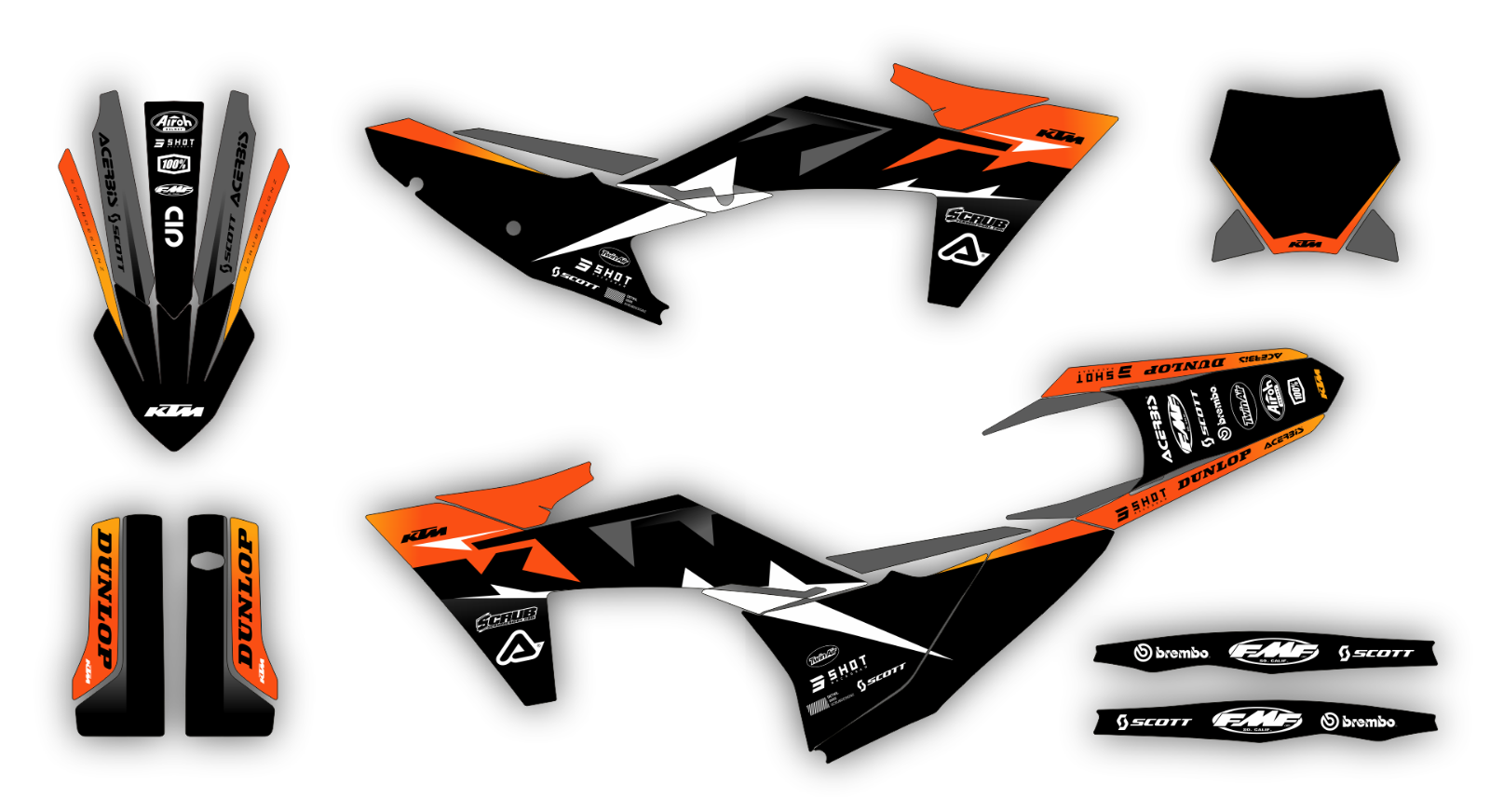 KTM graphics SX 50 2024 decals kit stickers SCRUB SX50 | eBay UK
