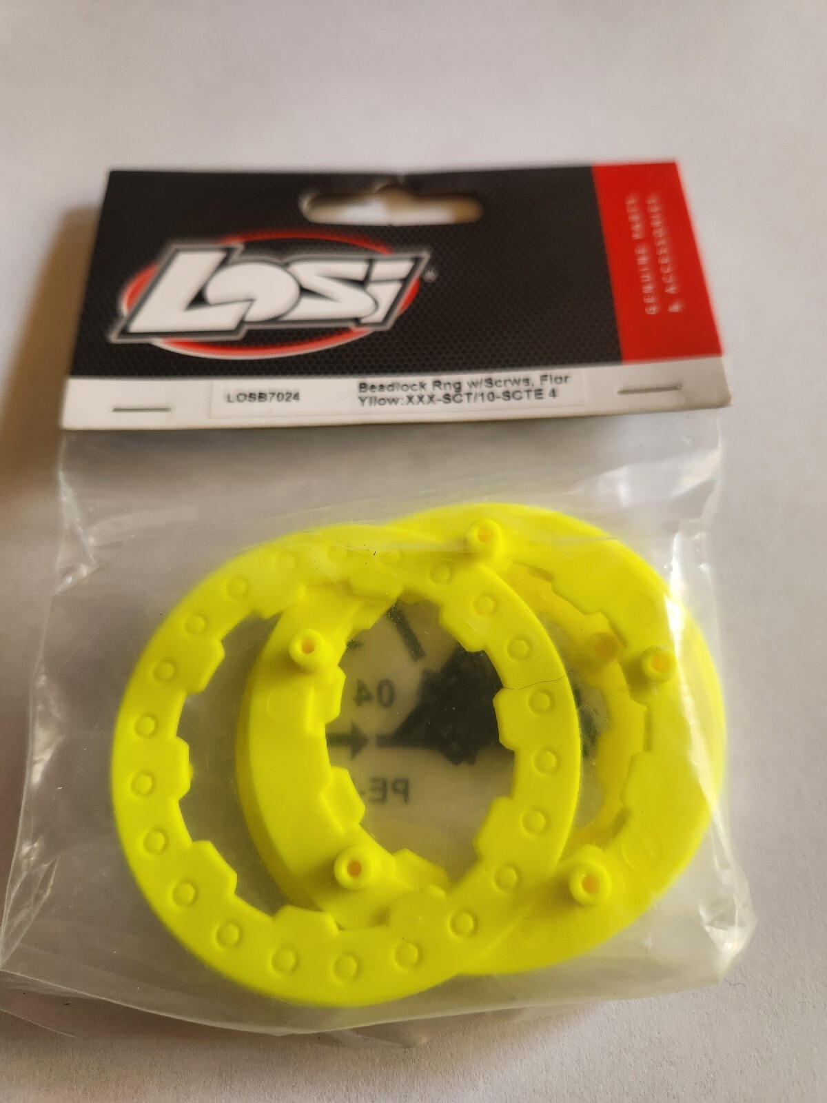 Losi XXX SCT and SCB & TEN SCTE Wheel Ring Set Yellow With Hardware (4 ...