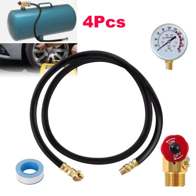 Air Tank Valve Kit with Gauge Air Tank Repair Kit Come with 2" Pressure ...