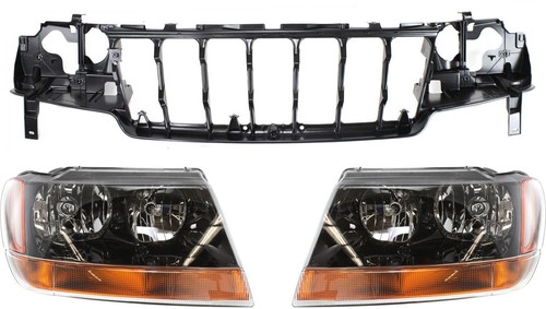 Header Panel 3-Piece Kit for Jeep Grand Cherokee 1999-2003 with ...