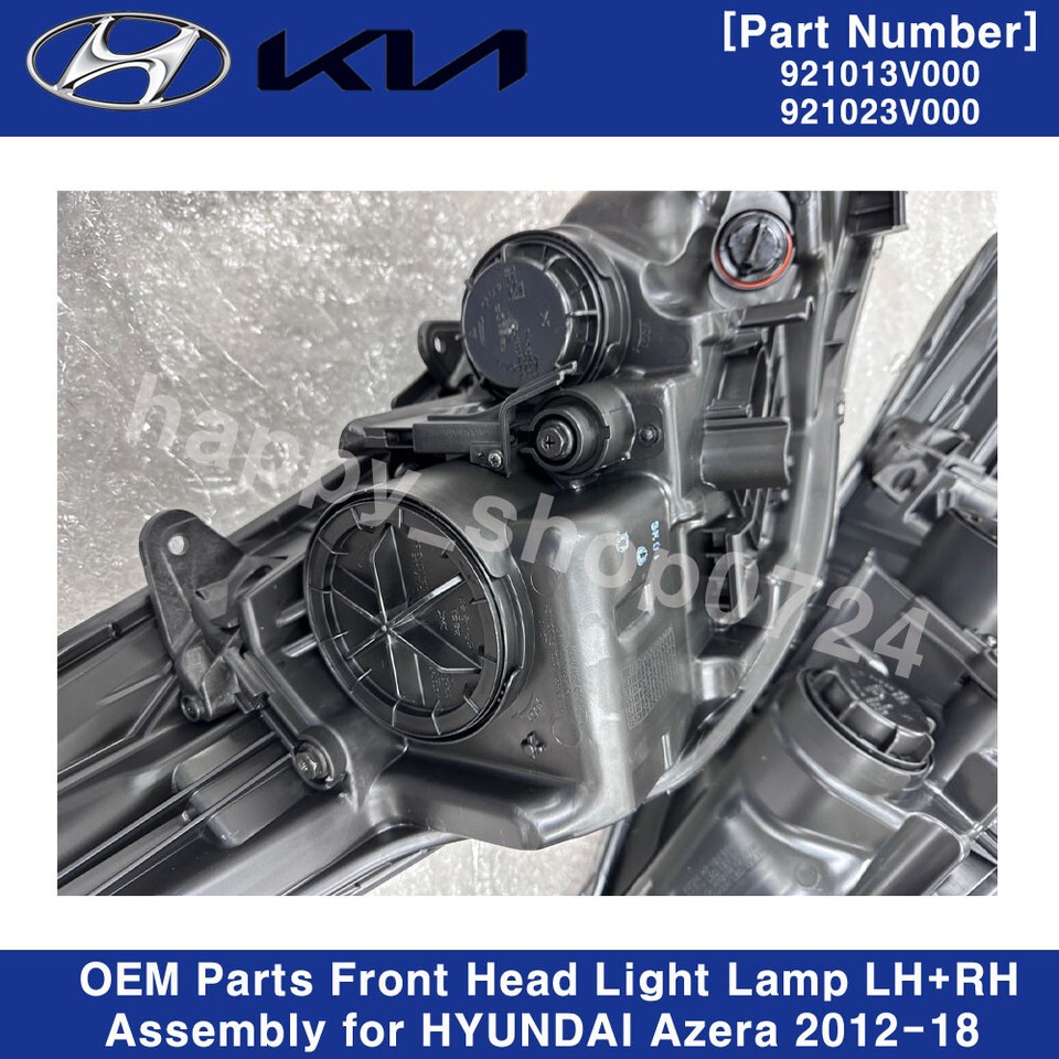 2012-2018 Hyundai Azera Front Head Light Lamp LH+RH Assembly Set of 2 ...