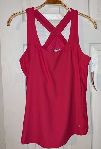 Xersion Active Tank Sz M Pink Racerback Built In Bra Sleeveless Stretch ...