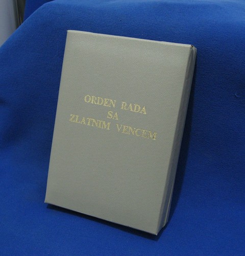 YUGOSLAVIA SERBIA JNA ARMY ORDER LABOR GOLDEN WREATH EMPTY BOX | eBay