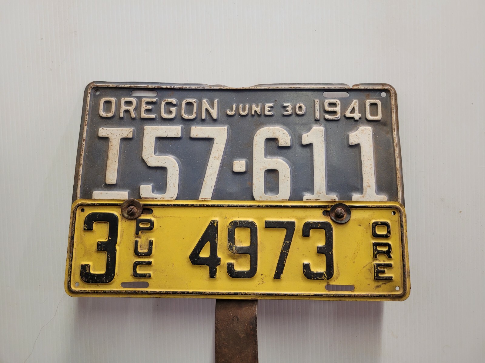 1940 Oregon TRUCK with PUC attachment License Plate Tag | eBay