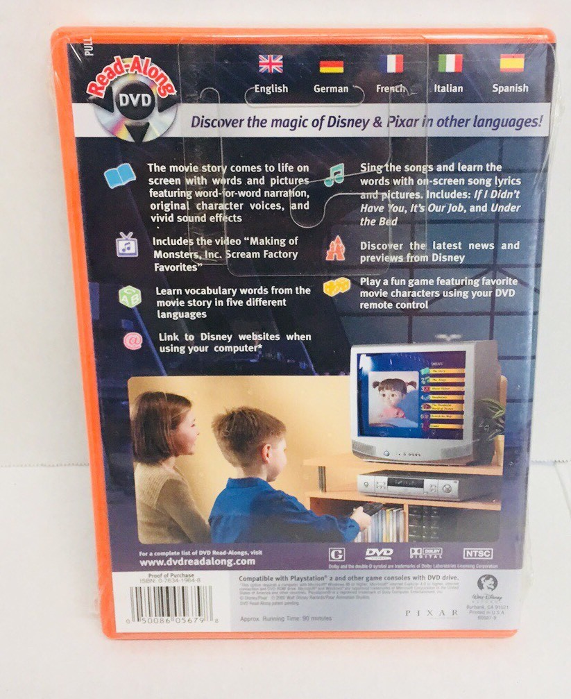 Monsters Inc Dvd Read Along