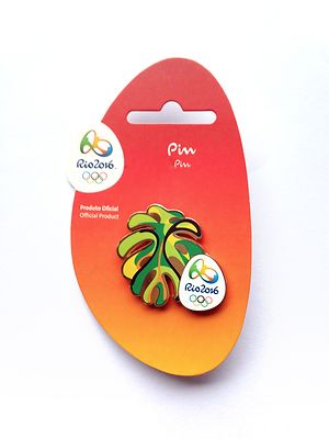 Rare OLYMPIC BADGE PIN 2016 RIO DE JANEIRO BRAZIL FLOWER FLORA SERIES ...