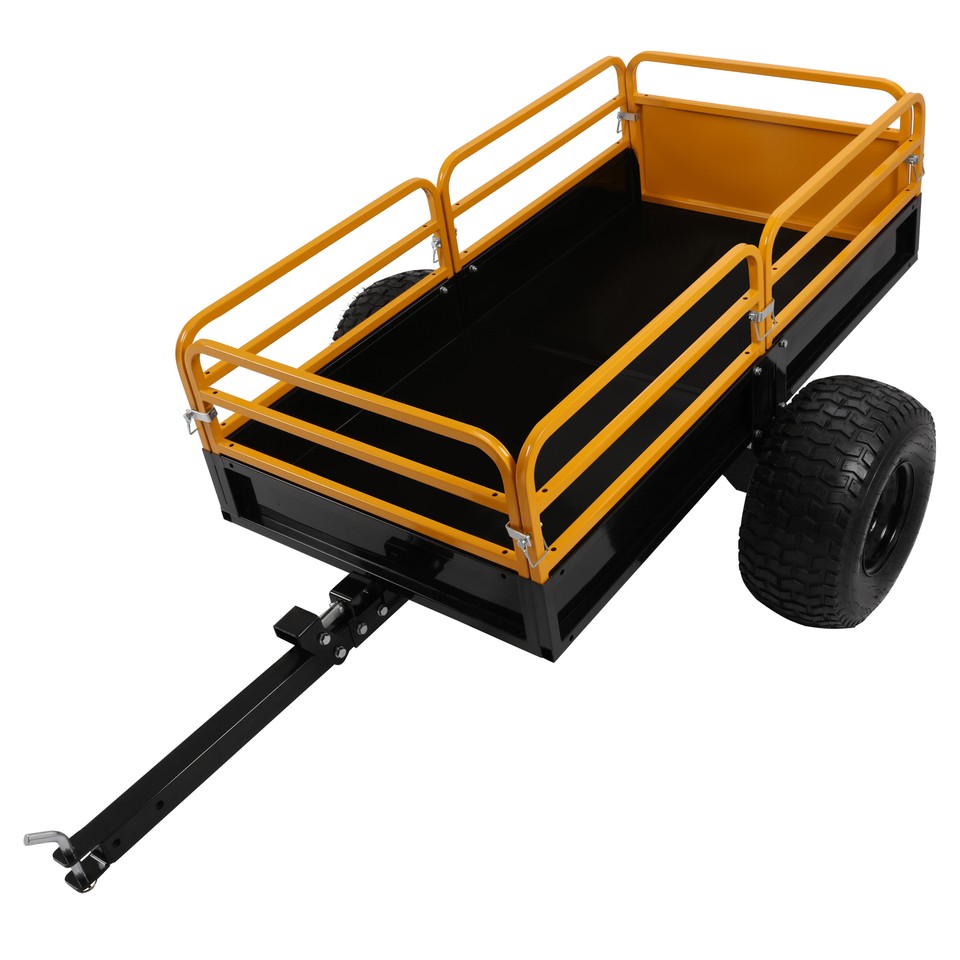 For ATV Utility Cart Cargo Trailer Tow Behind Dump Cart 1600 lbs Garden ...
