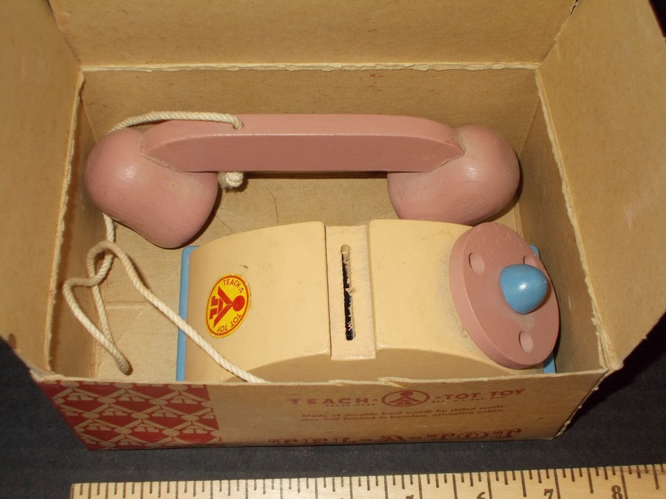 Rare Original VTG 1939-1941 Tel-A-Tot Telephone Still Bank Toy with Box ...