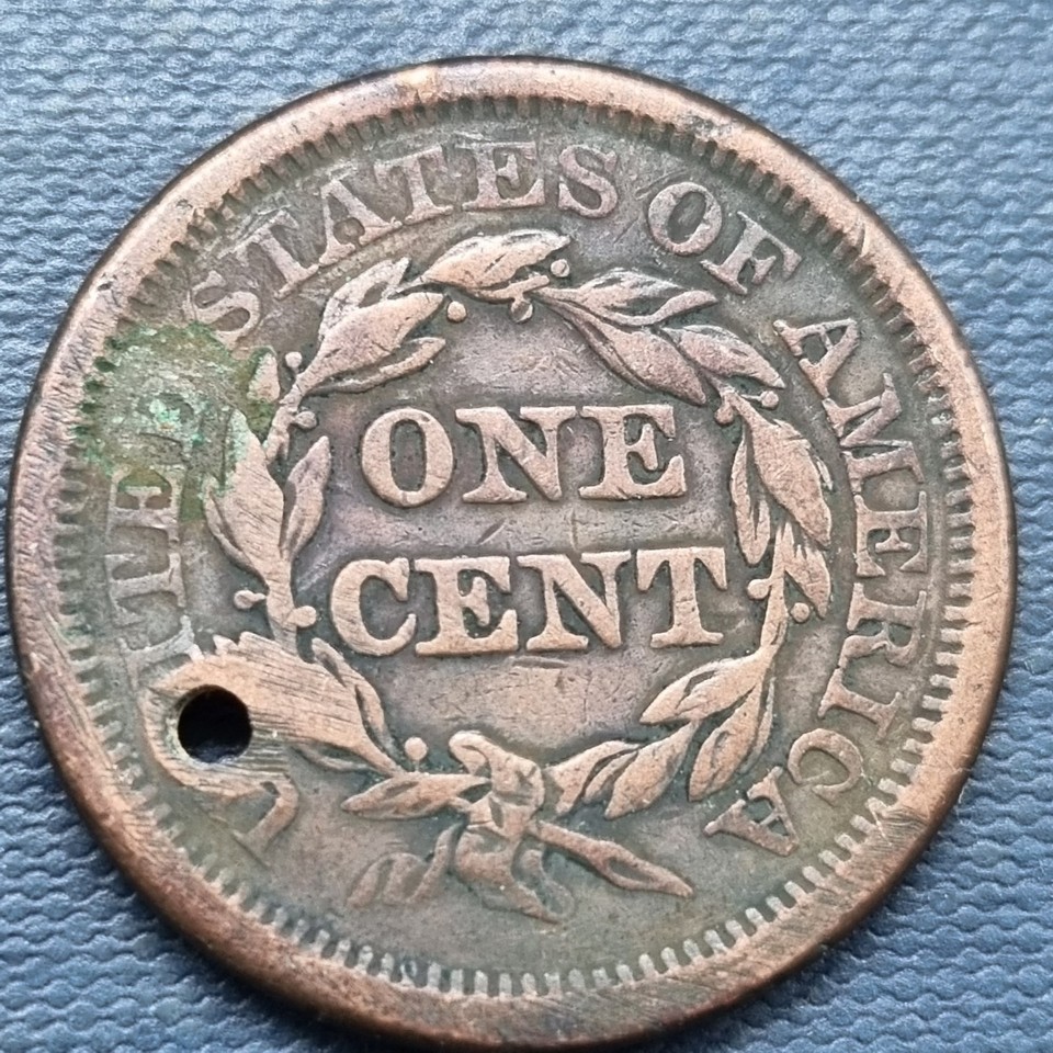 1850 Braided Hair Large Cent 1c Circulated Details #78776 | eBay