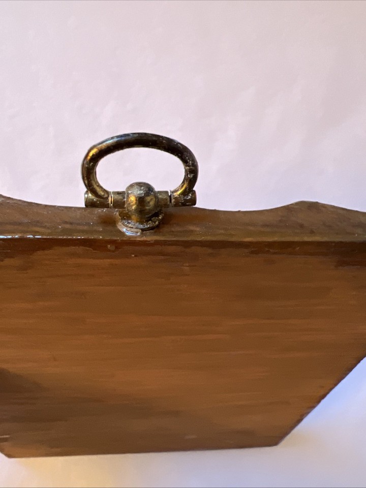 Vintage Elephant Wall Plaque Line Drawing Decoupage Lacquer Wood 6" x 5 ...