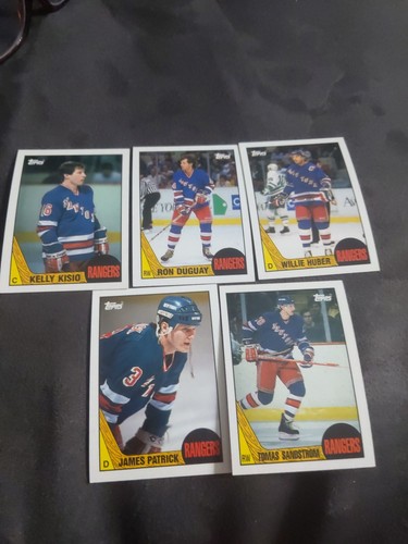 5 Card Lot Of 1987/88 Topps nr/Mt New York Rangers Cards Free Shipping ...